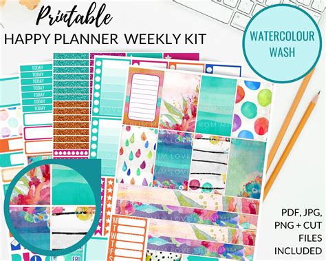 HP Layout NOLA Printable Happy Planner Stickers Weekly Planner Sticker