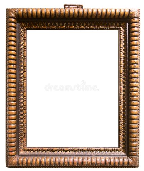 Beautiful Rectangular Frame For A Mirror On Isolated Background Stock