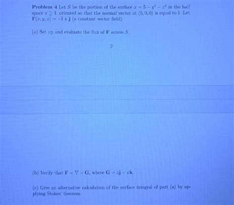 Solved Problem Let S Be The Portion Of The Surface R Chegg