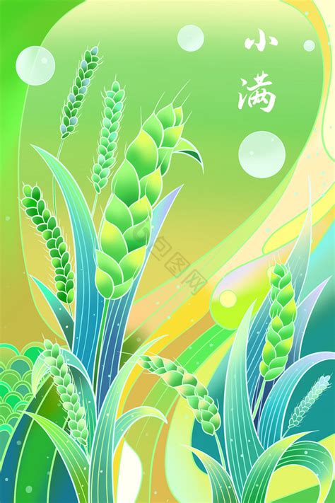 小满二十四节气插画图片 包图网