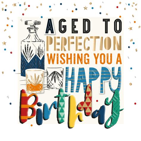 Aged To Perfection Birthday Greeting Card Cards