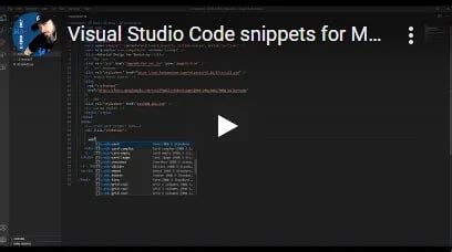 Visual Studio Code Snippets For Bootstrap With Material Design Speed Up Your Workflow With