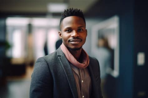Premium Photo Young Smart Africanamerican Businessman Smiling Face