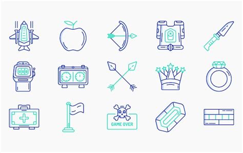 Premium Vector Video Game Elements Vector Icon Illustration