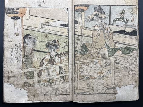 蛸 江戸期春画 喜多川歌麿 あわび取り 真作 錦絵 浮世絵 和本 艶本 枕絵 木版画 秘画 裸婦 男根 春宮図 墨摺 美人画 ｜売買された