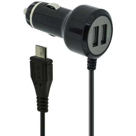 Case Logic Car Charger 2 X Usb Ports Integrated Micro Usb Cable