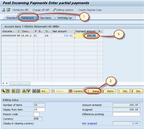 Partial Method Incoming Outgoing Partial Payments Posting In SAP