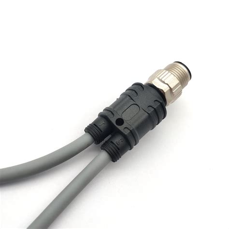 Svlec Ip67 High Quality Y Shape M12 Connector 4 Pin 1 Divided Into 2 Splitter Connectors M12