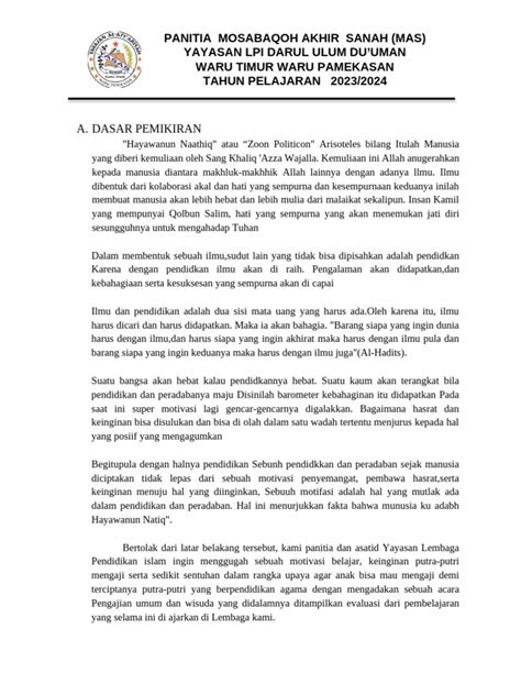 Proposal Pengajian Edit Pdf