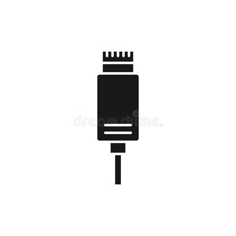 Usb Type C Line Icon Isolated On White Background Stock Vector Illustration Of Charging