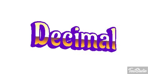 Decimal Palavra Desenhos De Logotipo Em  Animado