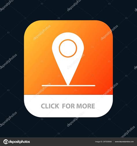 Location Map Interface Mobile App Button Android And IOS Glyp Stock
