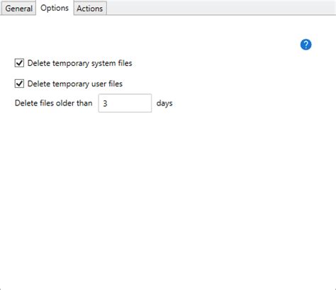 Delete Temporary Files Template Server Manager Help