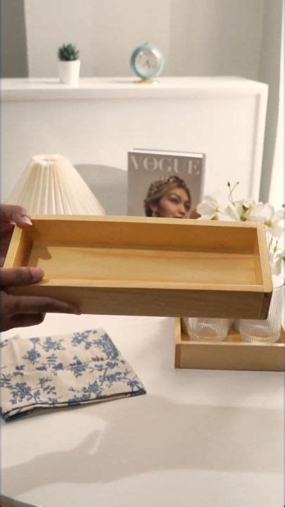 Nampan Kayu Kotak Pinus Estetik Tanpa Handlewooden Traybaki Hantaran