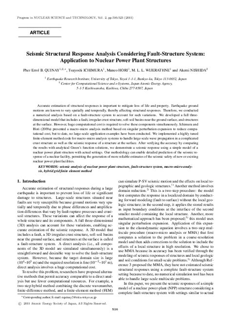 Pdf Seismic Structural Response Analysis Considering Fault Structure