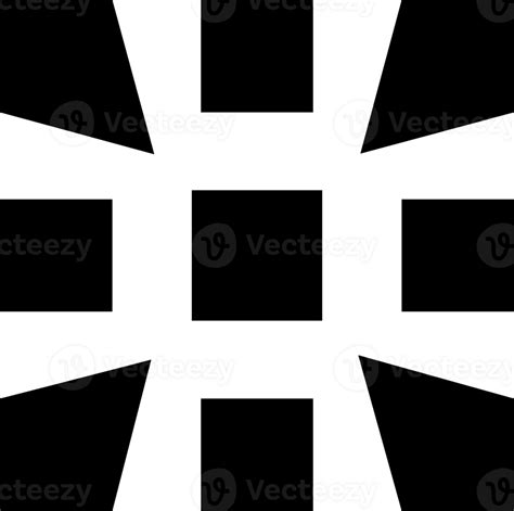 Abstract Geometric Pattern Design Black Flat Decorative Design Element