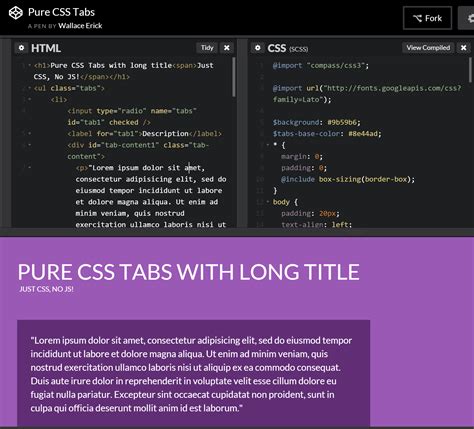 Html How To Fix Css Tabs Which Disappear When Header Title Is Too