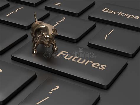 3d Render Of Computer Keyboard With Futures Button Stock Illustration Illustration Of Market