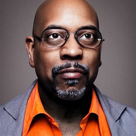 Portrait Of A Bald Middle Aged Black Man With A Goatee Stable