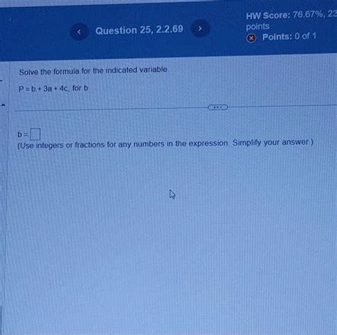 solved solve the formula for the indicated variable