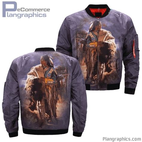 The Life Of Native Indian Americans Bomber Jacket Plangraphics