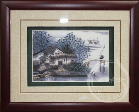 高端商务礼品 苏绣水乡 精绣风景 中国特色礼物 芝然斋