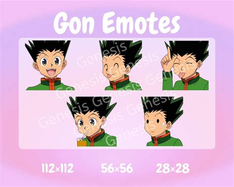 Hxh Gon Emotes Twitch Or Discord Emotes Ready To Use Etsy