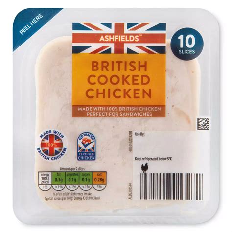 British Cooked Chicken 10 Slices Aldi Uk