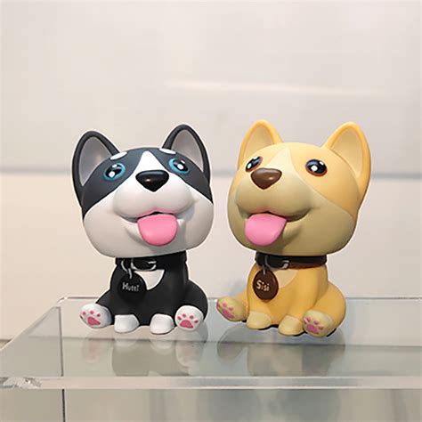 Badu Bg Играчки за табло за кола Кимнащо куче клатещо глава Кукли с
