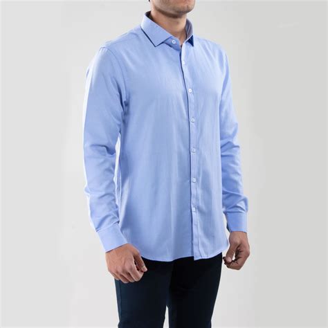 قیمت و خرید پیراهن آستین بلند مردانه ان سی نو مدل جگوار اسلیم رنگ آبی