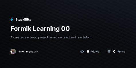 Formik Learning 00 StackBlitz