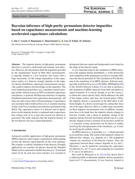 PDF Bayesian Inference Of High Purity Germanium Detector Impurities