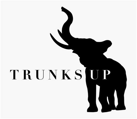 Elephant Silhouette Trunk Up