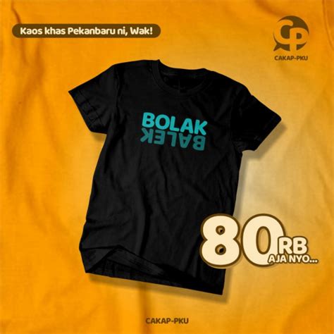 Jual KAOS UNiK Khas Pekanbaru Bolak Balek Keren Bahan DISTRO Murah