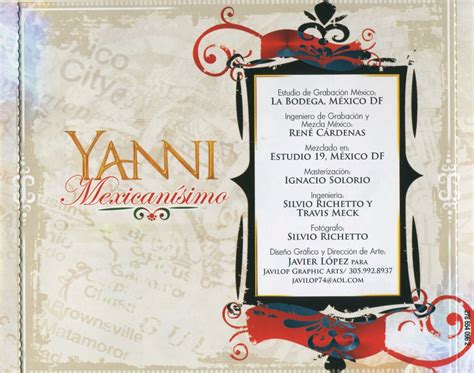 Yanni 雅尼 Mexicanisimo 专辑 Hi RES USB Pendrive0071