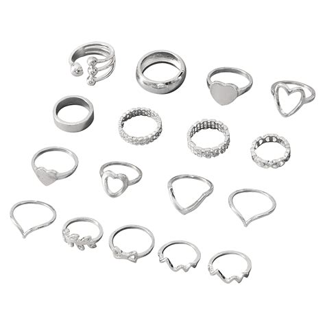 Wangjiaoid Cold Wind Geometric Gold Plated European And Ring Set Preppy