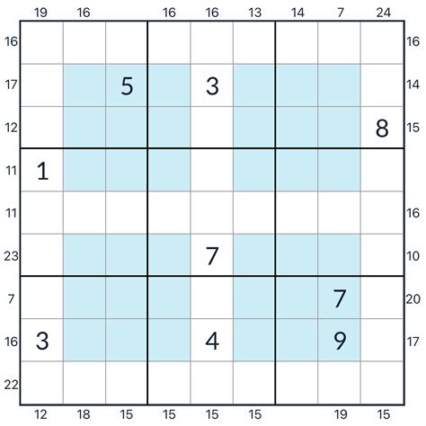 Irregular Sudokujigsaw Sudoku Grid Puzzle