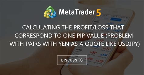 Calculating The Profitloss That Correspond To One Pip Value Problem