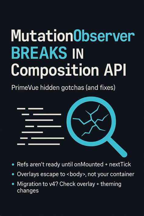 Ever Noticed How Mutationobserver Works In Options Api But Breaks In Composition Api With