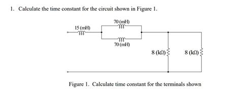 solved calculate the time constant for the circuit shown in figure 1