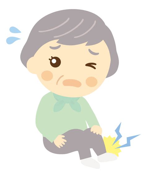 足を捻挫したり痛める年配者のイラスト 無料のフリー素材 イラストエイト