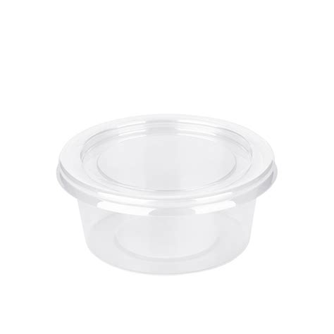 Rund plastform cl transparent st fp Bägare och lock