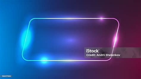 Neon Rounded Parallelogram Frame Stock Illustration Download Image Now Light Natural