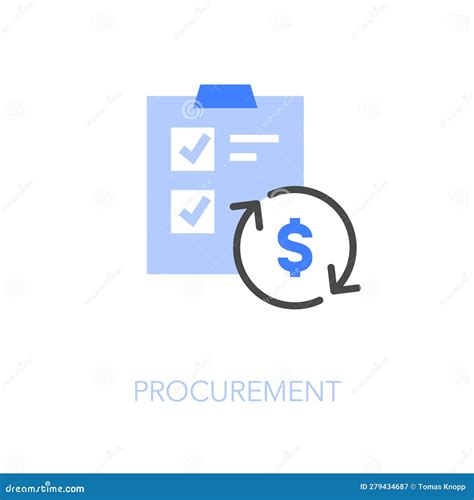 Simple Visualised Procurement Icon Symbol Stock Vector Illustration