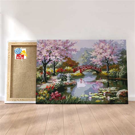 Peinture Par Numéros Jardin Japonais En Fleurs