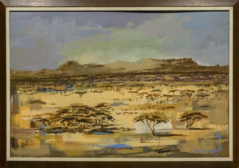 At Auction Pieter Van Blommestein Pieter Van Blommestein Sa 20th C Oil African Bushveld