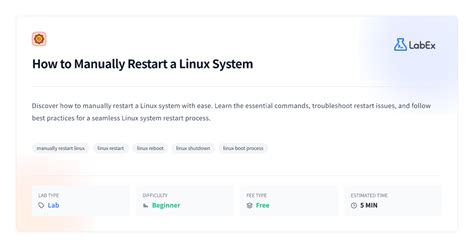 How To Manually Restart A Linux System Labex