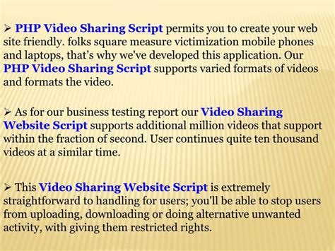 Ppt Php Video Sharing Script Video Sharing Website Script