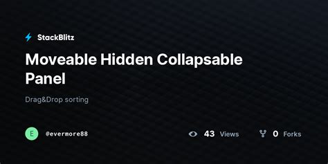 Moveable Hidden Collapsable Panel StackBlitz