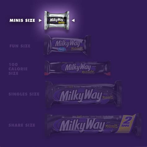 Milky Way Midnight Dark Chocolate Candy Bars Caramel Minis Size 89